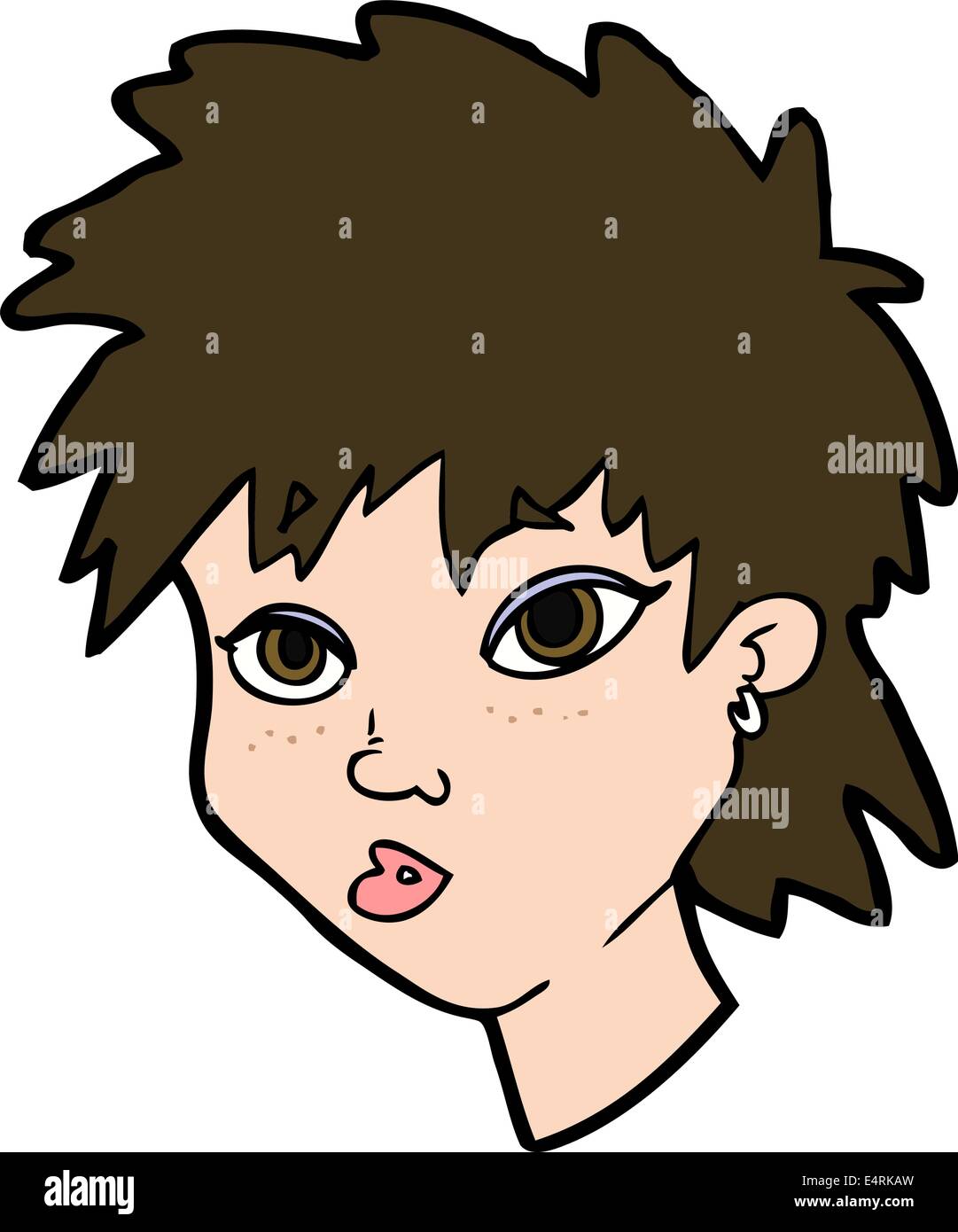 cartoon curious girl Stock Vector Image & Art - Alamy