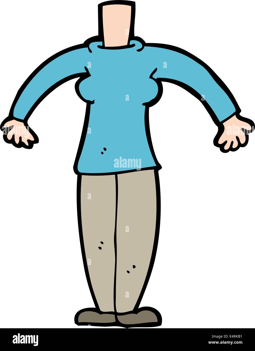 cartoon female body (add photos or mix and match cartoons Stock Vector ...