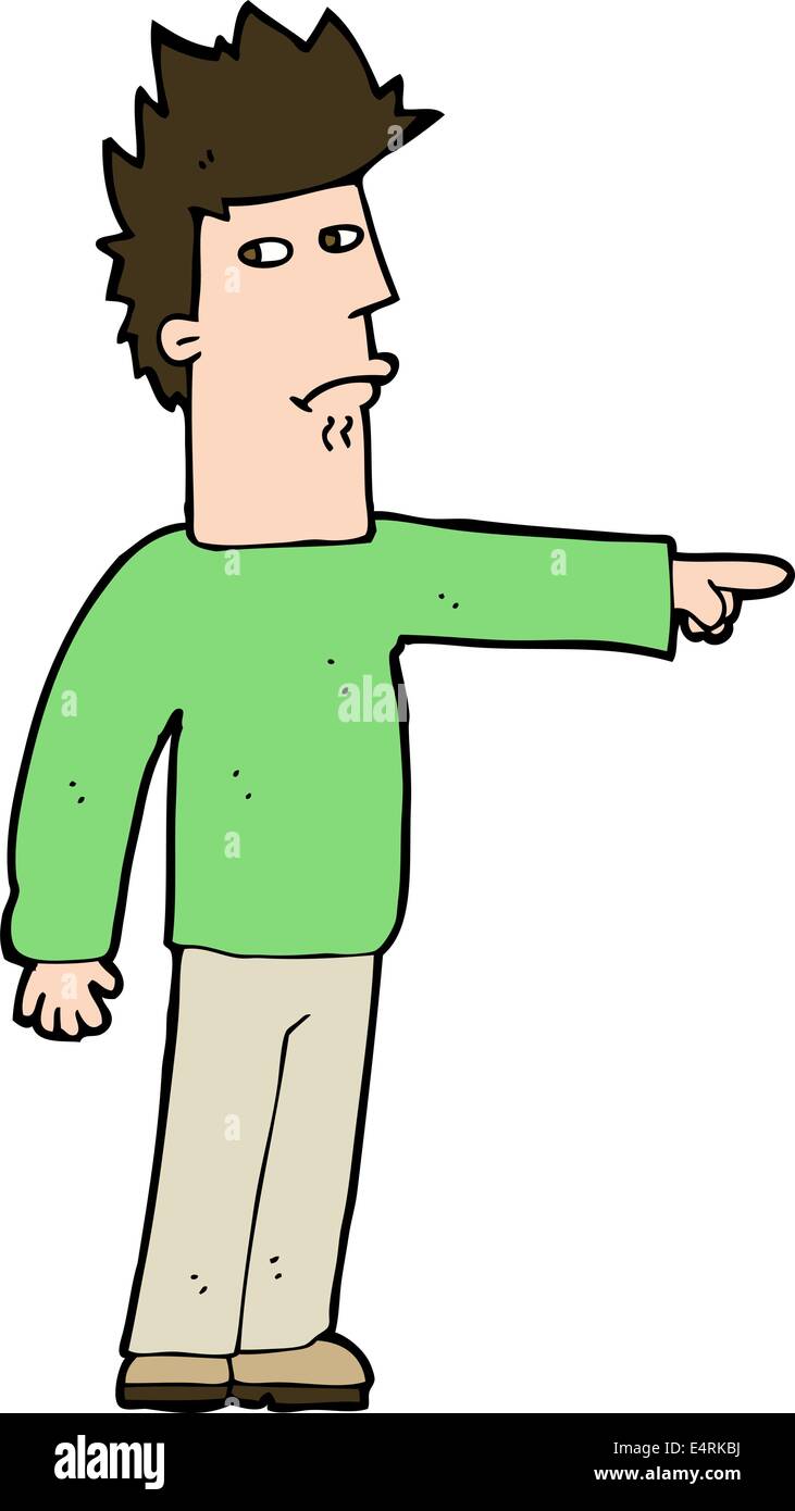 cartoon man pointing Stock Vector Image & Art - Alamy
