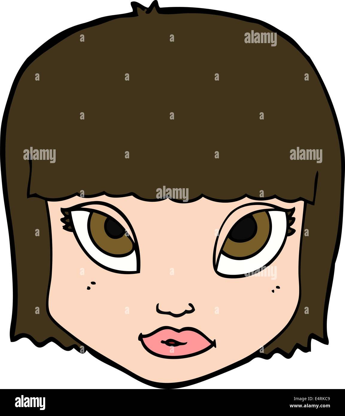 cartoon female face Stock Vector Image & Art - Alamy