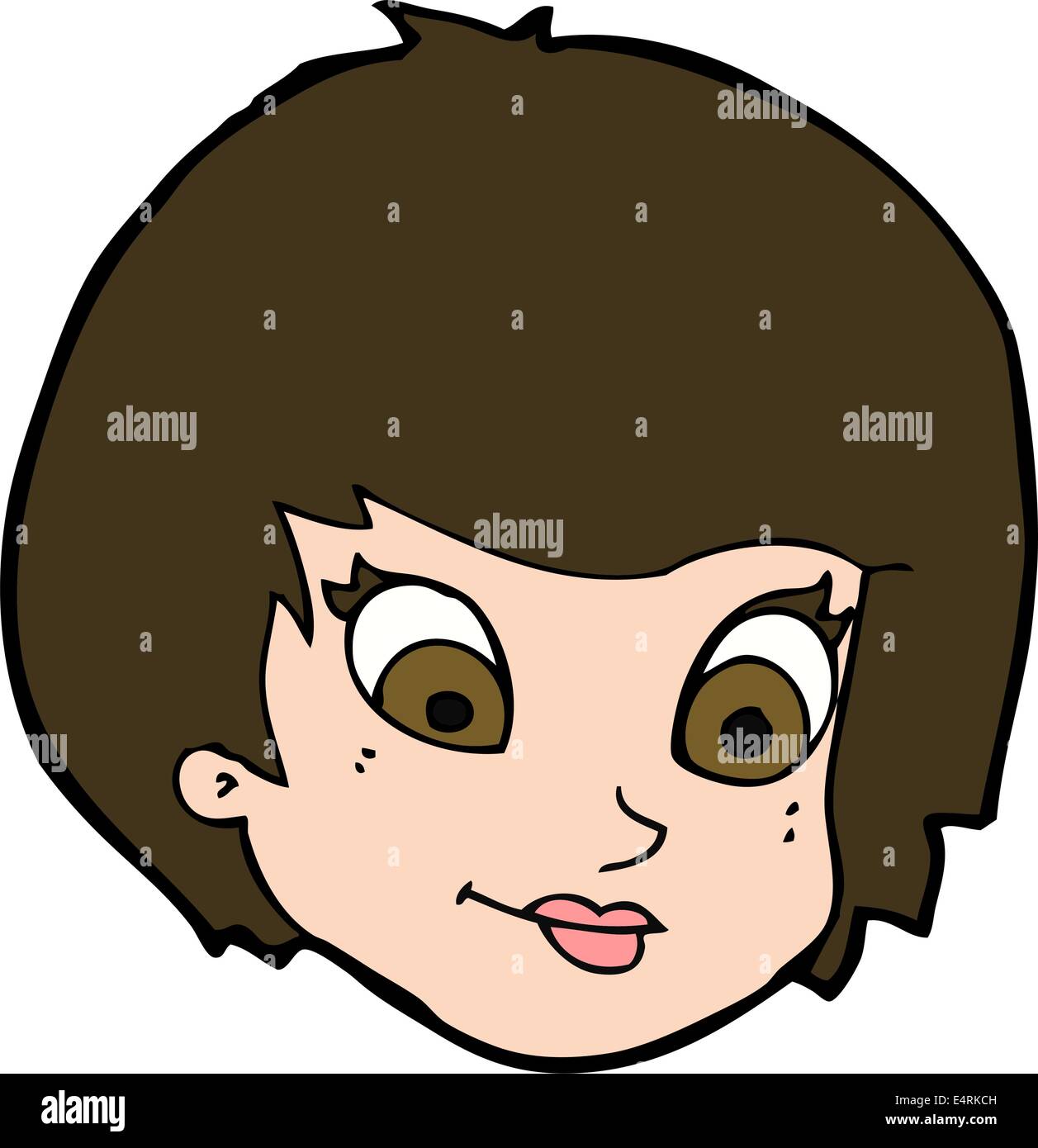 cartoon female face Stock Vector Image & Art - Alamy