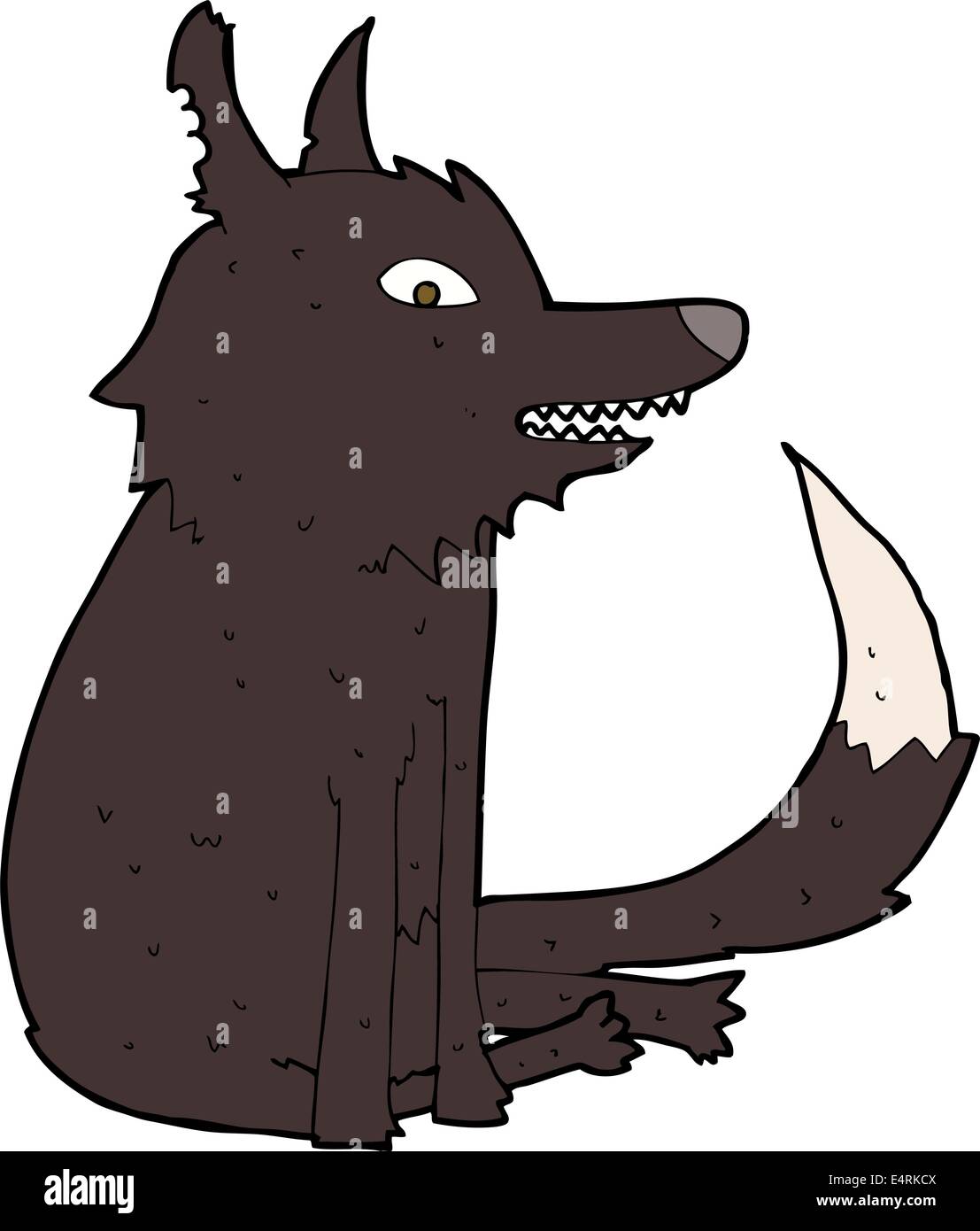 cartoon wolf sitting Stock Vector Image & Art - Alamy