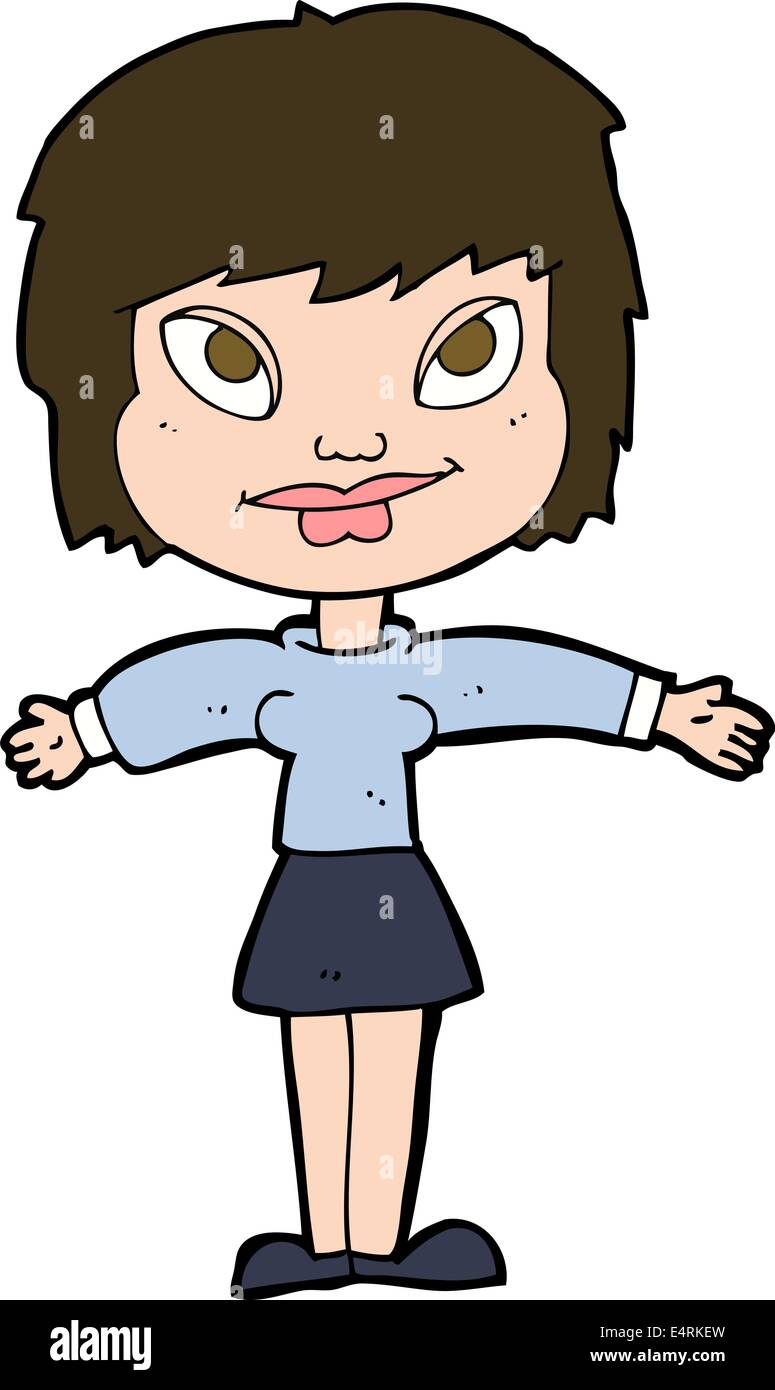 cartoon woman with open arms Stock Vector Image & Art - Alamy