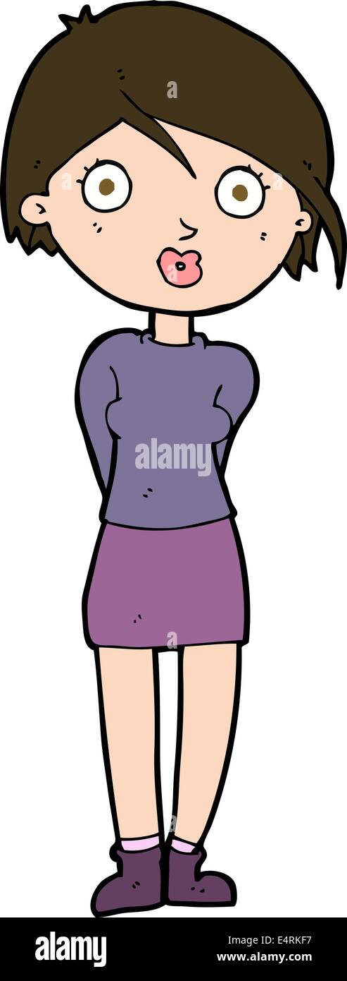 cartoon surprised girl Stock Vector Image & Art - Alamy