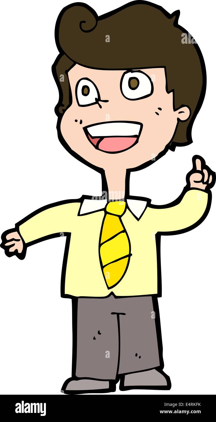 cartoon school boy raising hand Stock Vector Image & Art - Alamy