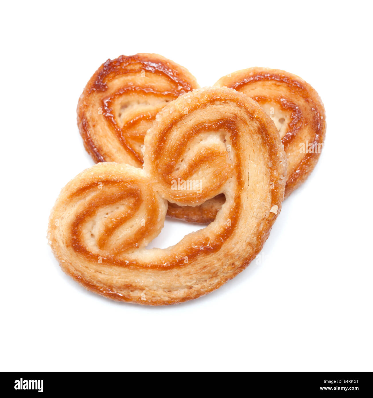 palmera, palmerita - sweet dry crunchy puff pastry biscuit Stock Photo ...