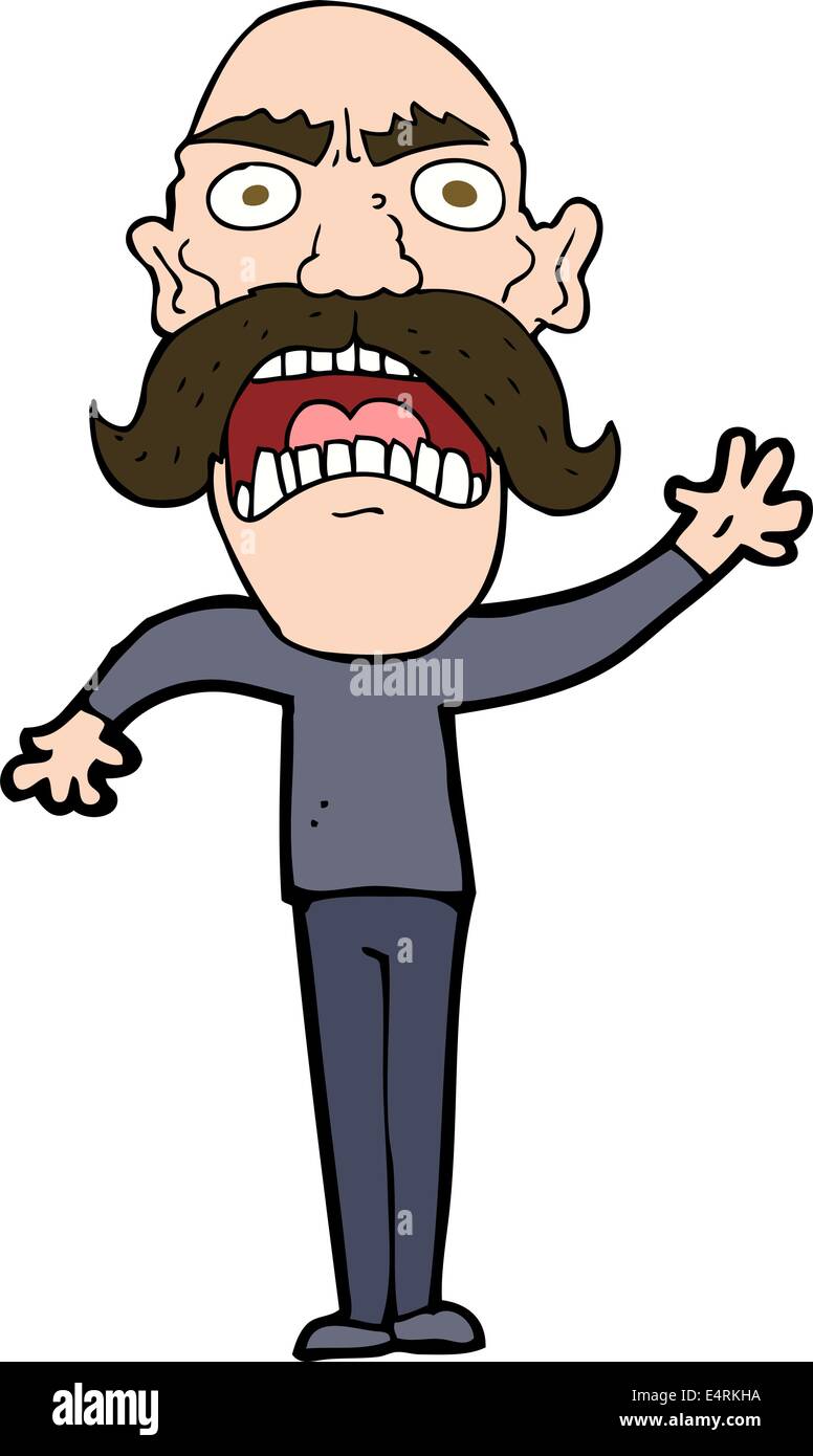 Cartoon Angry Old Man Stock Vector Image And Art Alamy