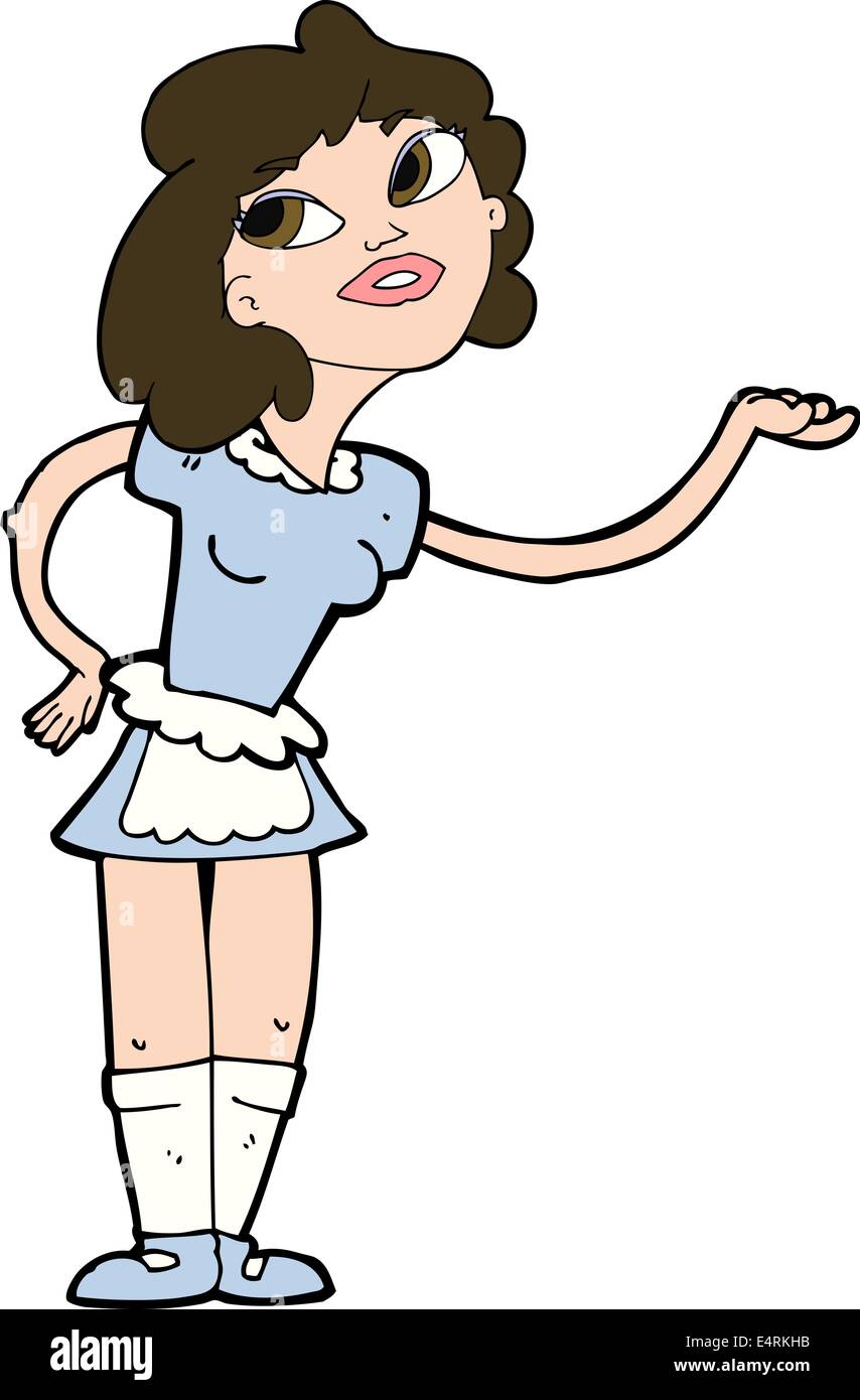 cartoon waitress serving Stock Vector Image & Art - Alamy