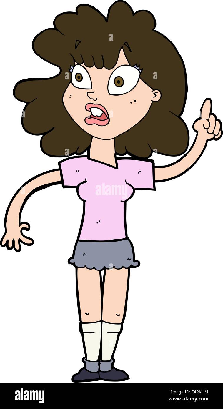 cartoon woman making point Stock Vector Image & Art - Alamy