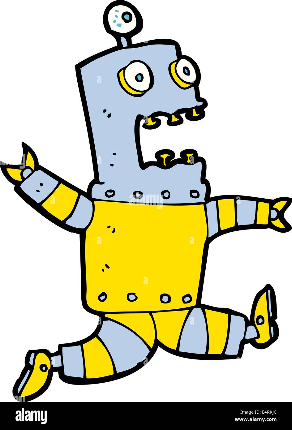 cartoon terrified robot Stock Vector Image & Art - Alamy