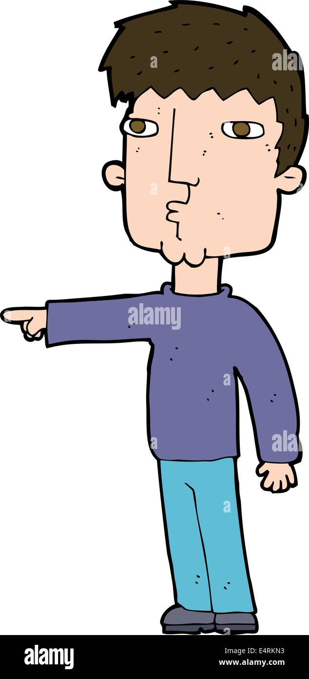 cartoon pointing man Stock Vector Image & Art - Alamy