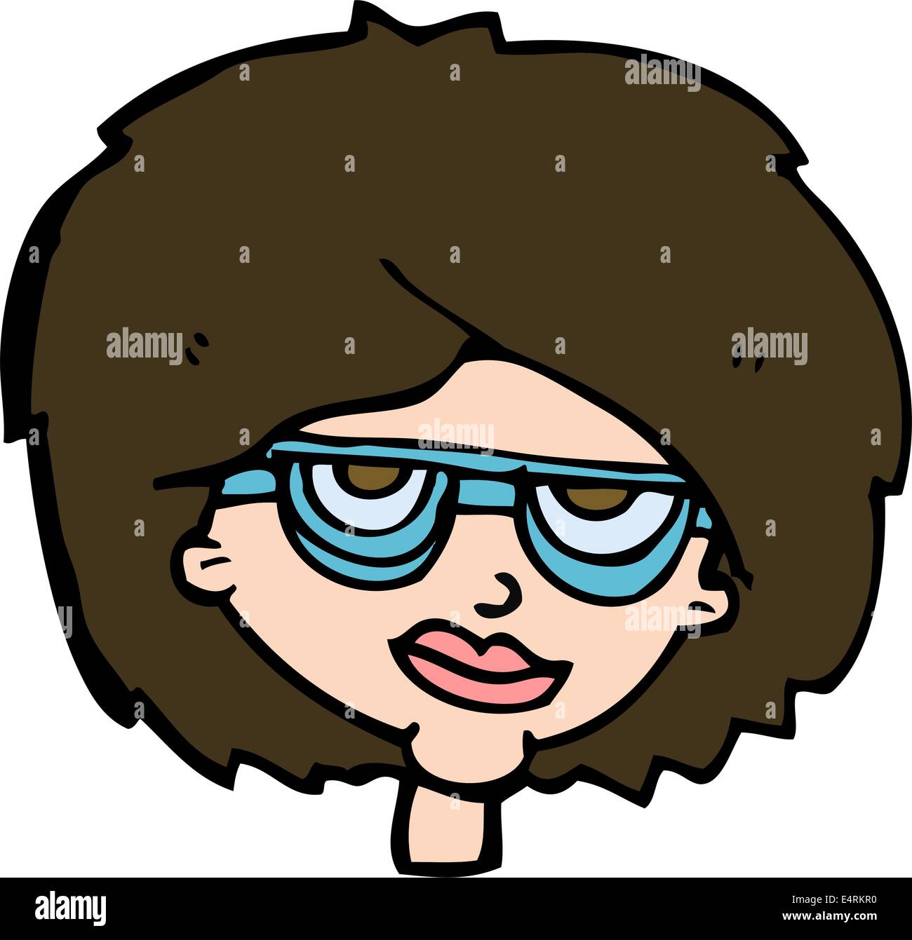 cartoon woman wearing spectacles Stock Vector Image & Art - Alamy
