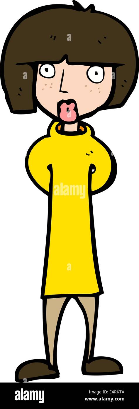 cartoon curious woman Stock Vector Image & Art - Alamy