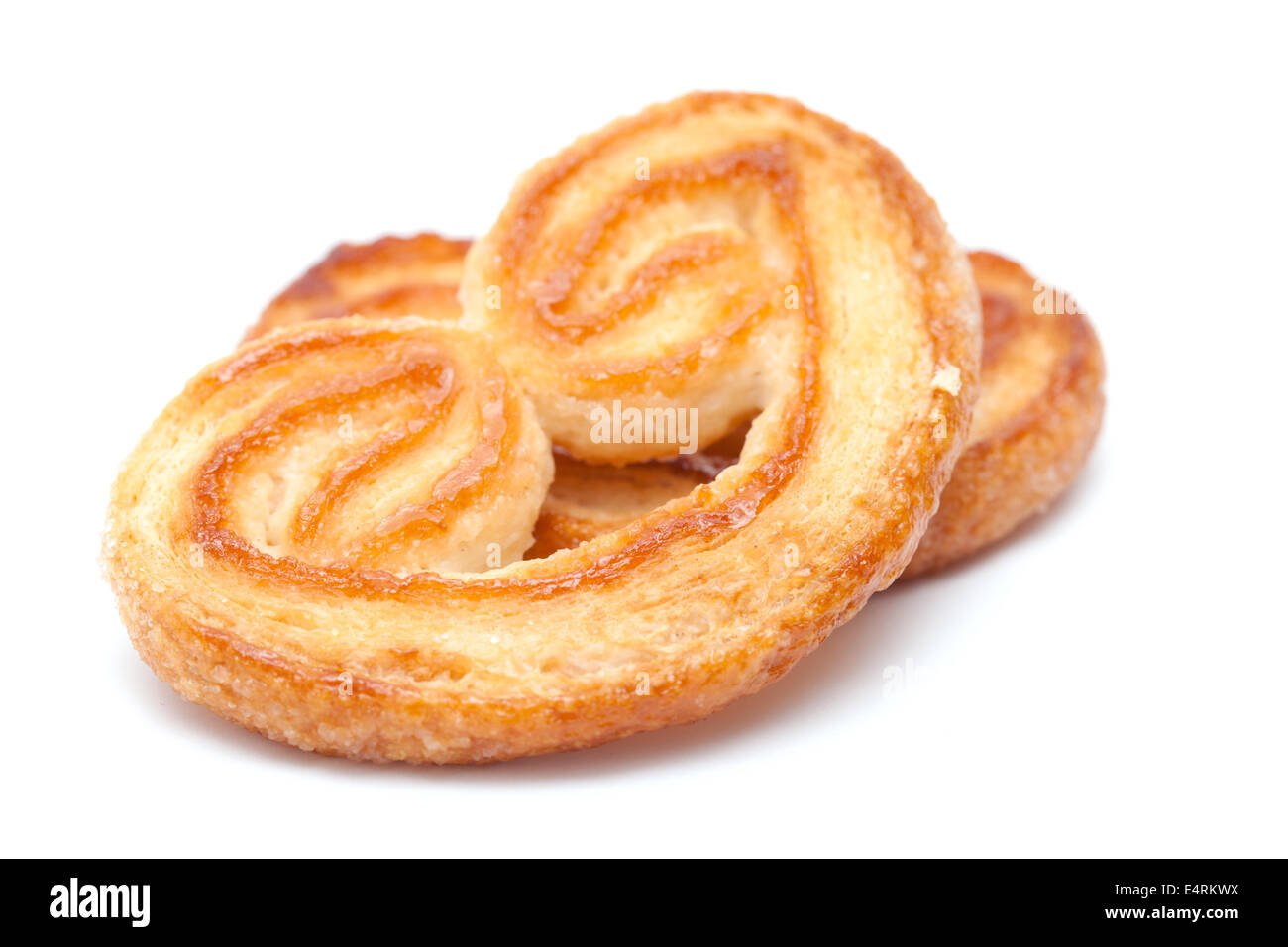 palmera, palmerita - sweet dry crunchy puff pastry biscuit Stock Photo ...