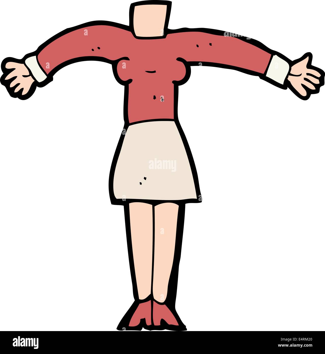 cartoon female body (add photos or mix and match cartoons Stock Vector ...