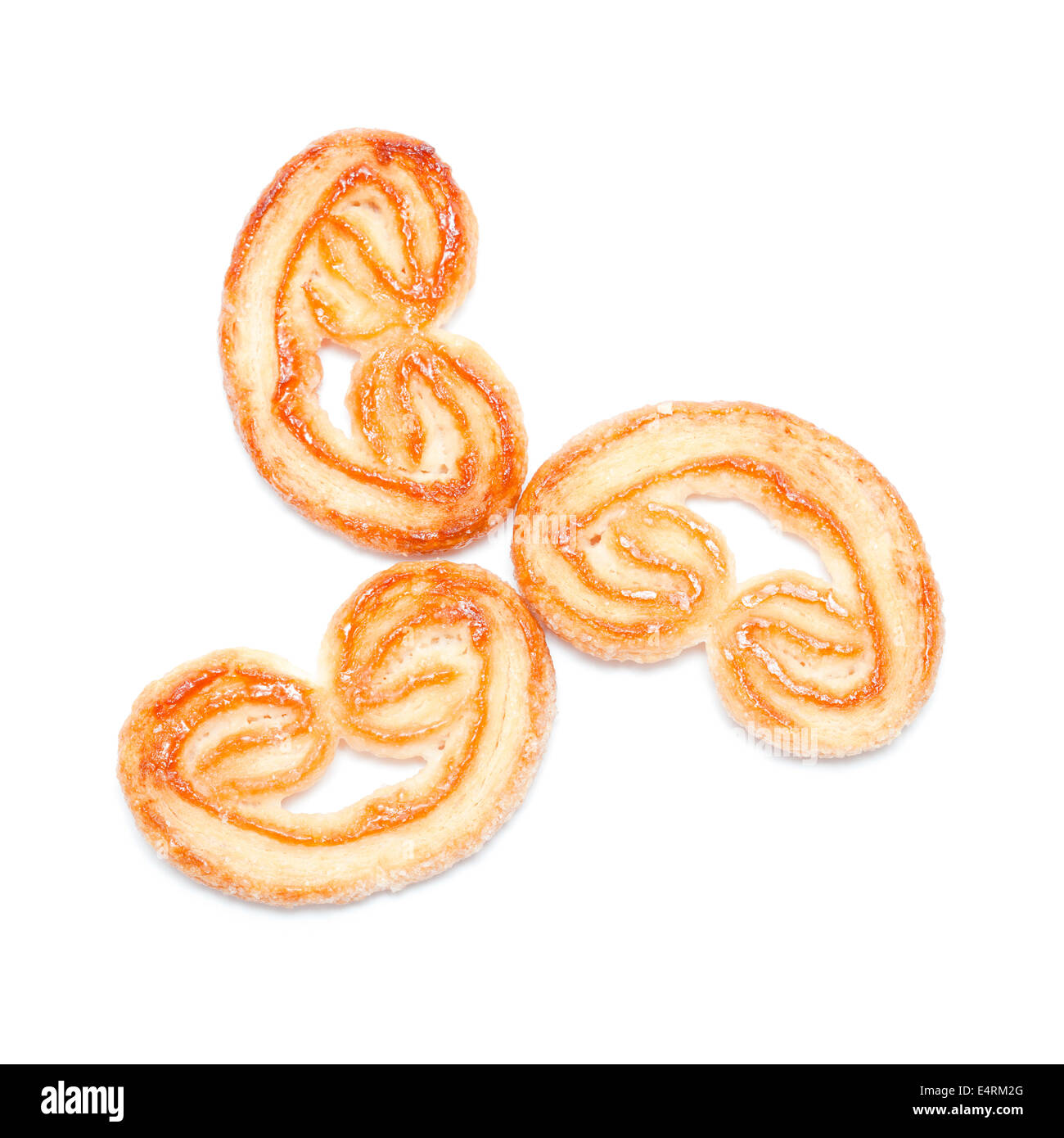 palmera, palmerita - sweet dry crunchy puff pastry biscuit Stock Photo ...