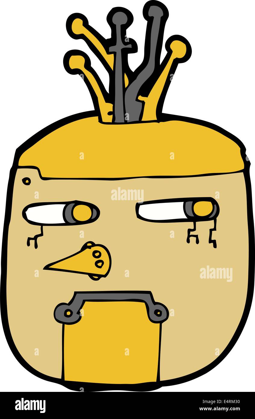 cartoon robot head Stock Vector Image & Art - Alamy