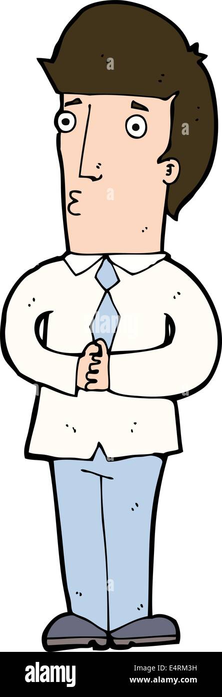 cartoon nervous man Stock Vector Image & Art - Alamy