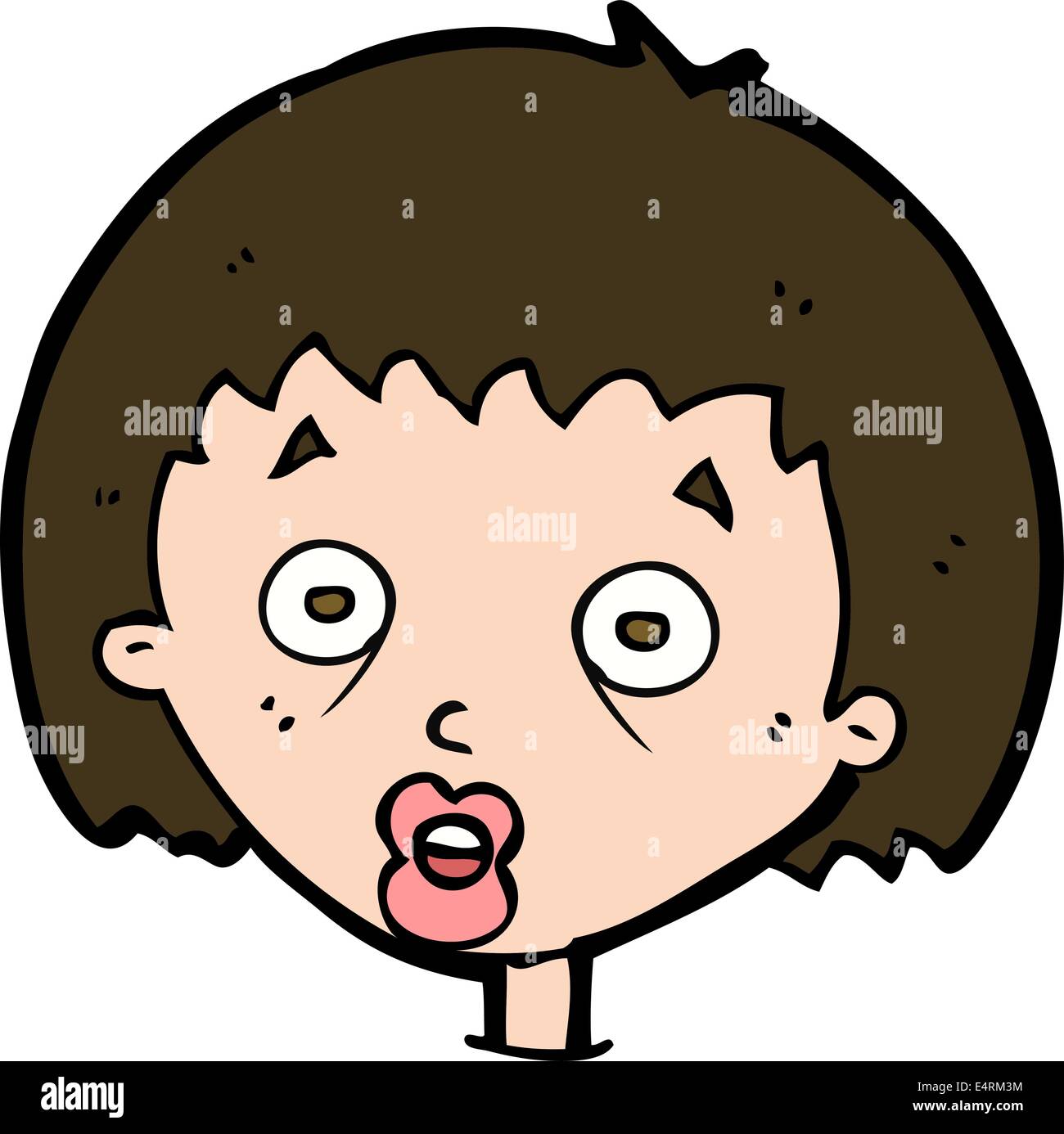 cartoon shocked woman Stock Vector Image & Art - Alamy