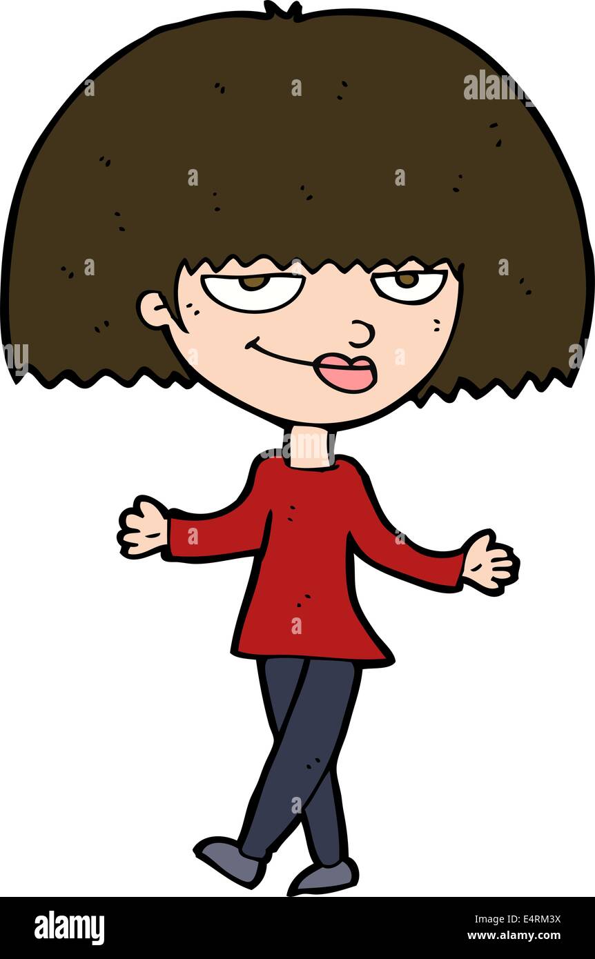 Cartoon smug looking woman hi-res stock photography and images - Alamy