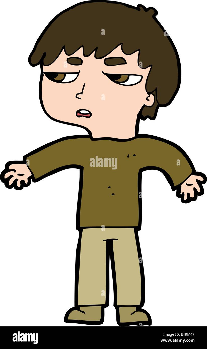 Annoyed boy and retro Stock Vector Images - Alamy
