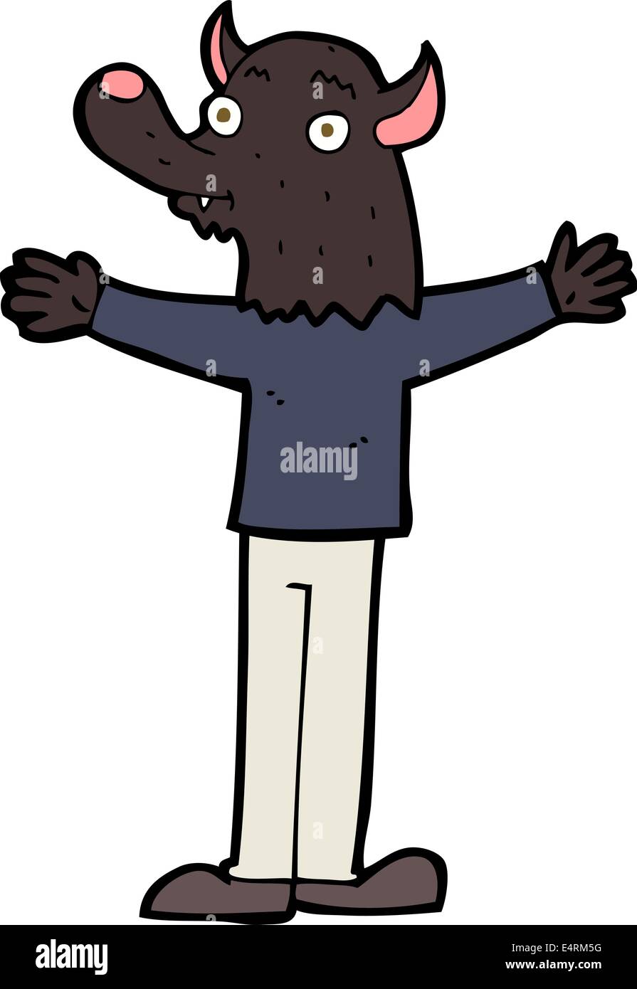 Cartoon friendly werewolf hi-res stock photography and images - Alamy