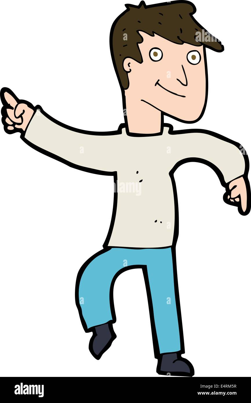 cartoon happy man pointing Stock Vector Image & Art - Alamy
