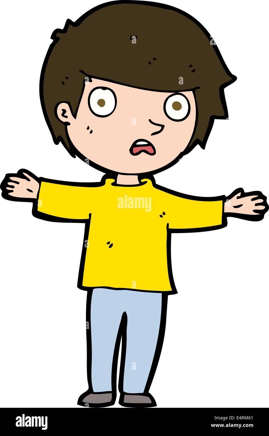 cartoon worried boy Stock Vector Image & Art - Alamy