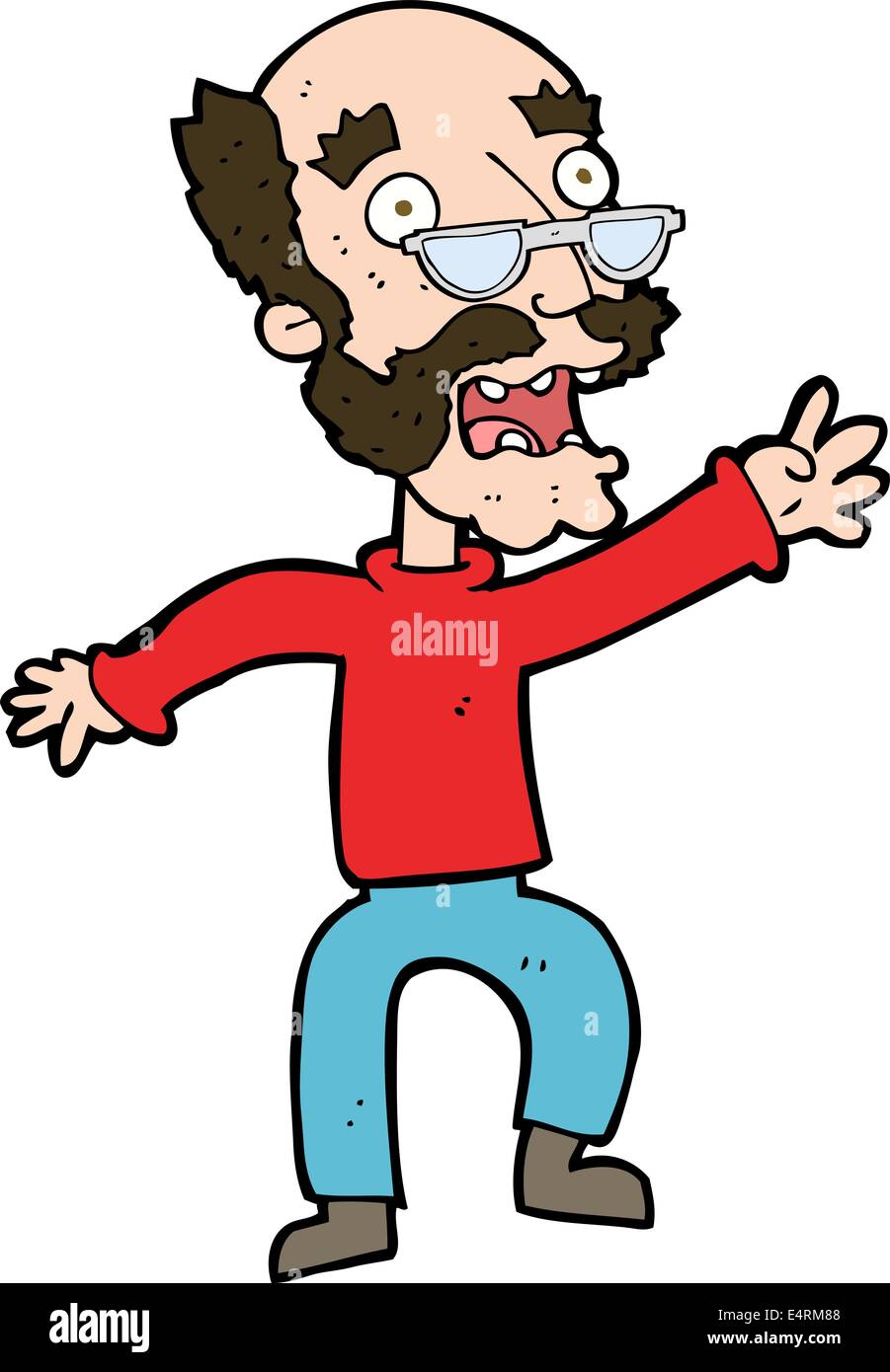 Cartoon frightened old man hi-res stock photography and images - Alamy