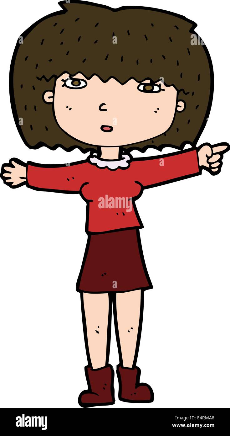 cartoon girl pointing Stock Vector Image & Art - Alamy