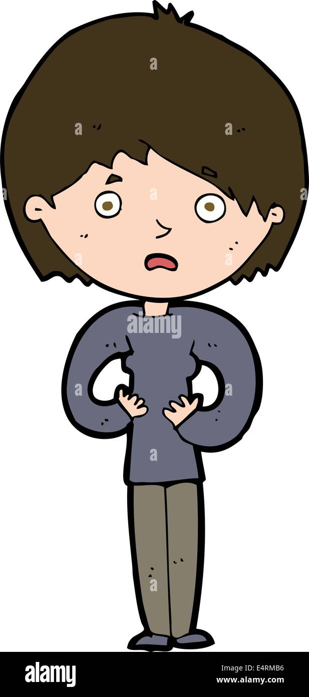 cartoon woman making Who Me? gesture Stock Vector Image & Art - Alamy