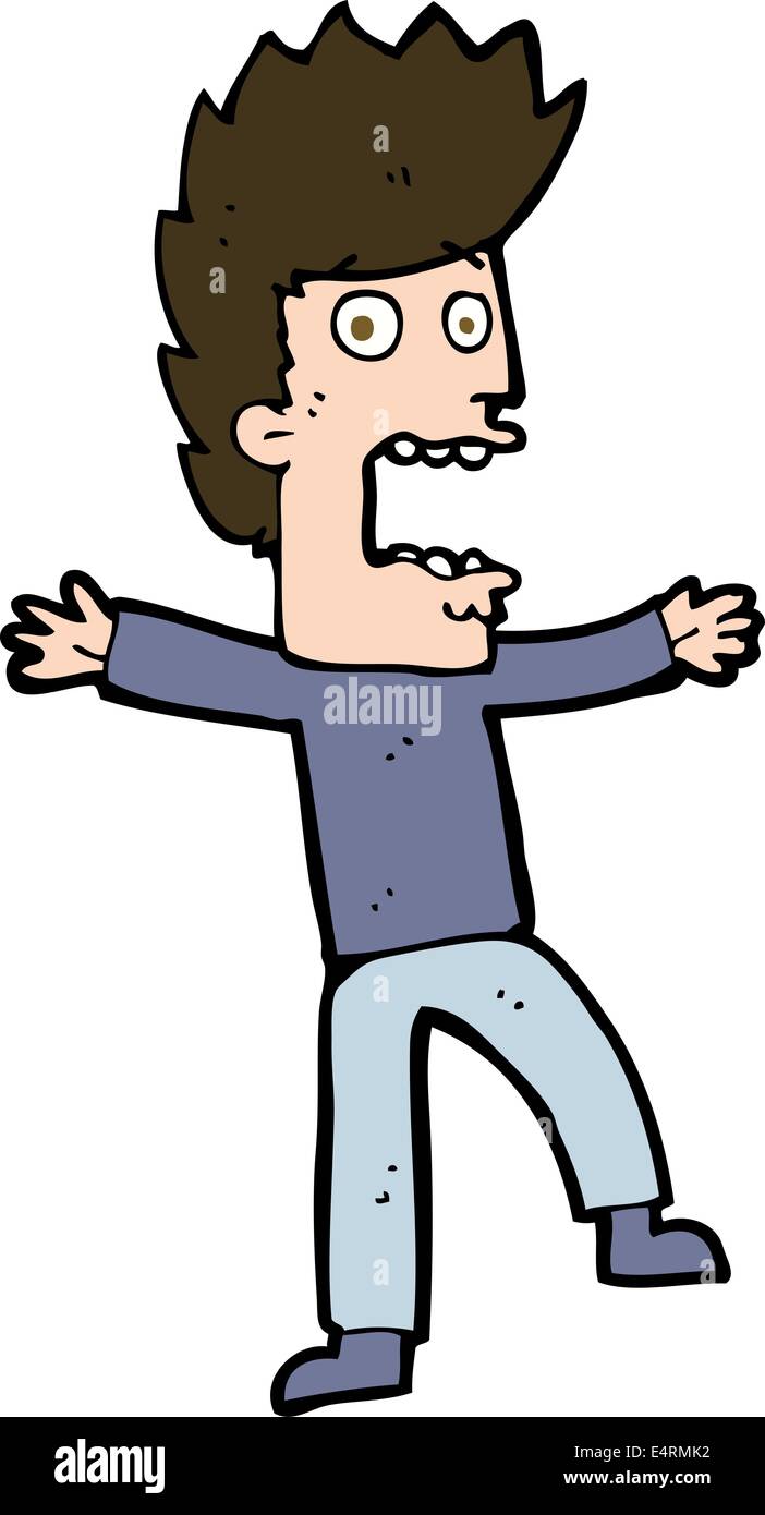 cartoon terrified man Stock Vector Image & Art - Alamy