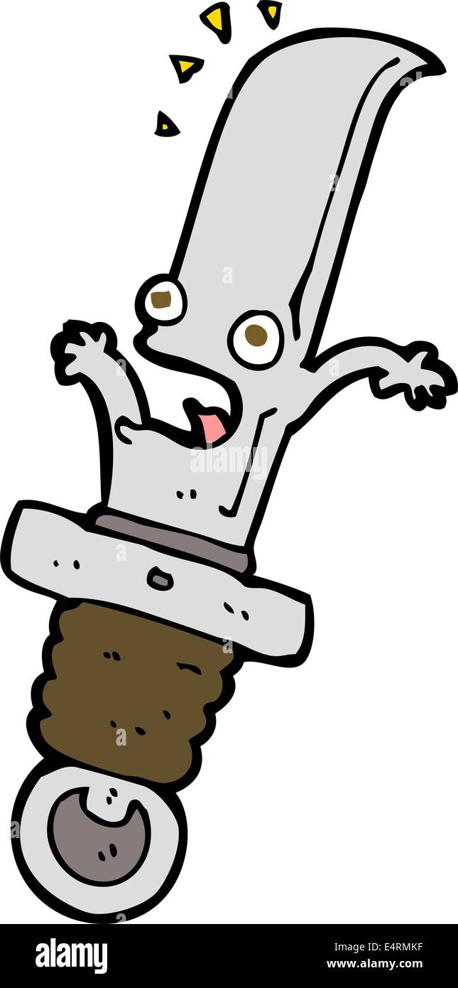 cartoon frightened knife Stock Vector Image & Art - Alamy