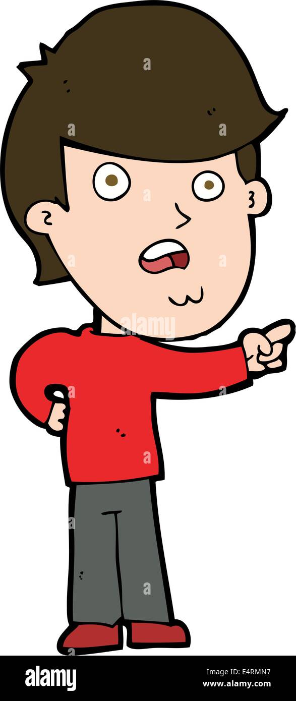 cartoon shocked man pointing Stock Vector Image & Art - Alamy