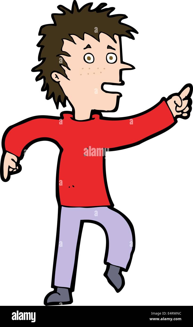 cartoon happy man pointing Stock Vector Image & Art - Alamy