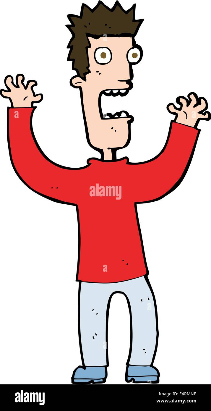 cartoon terrified man Stock Vector Image & Art - Alamy