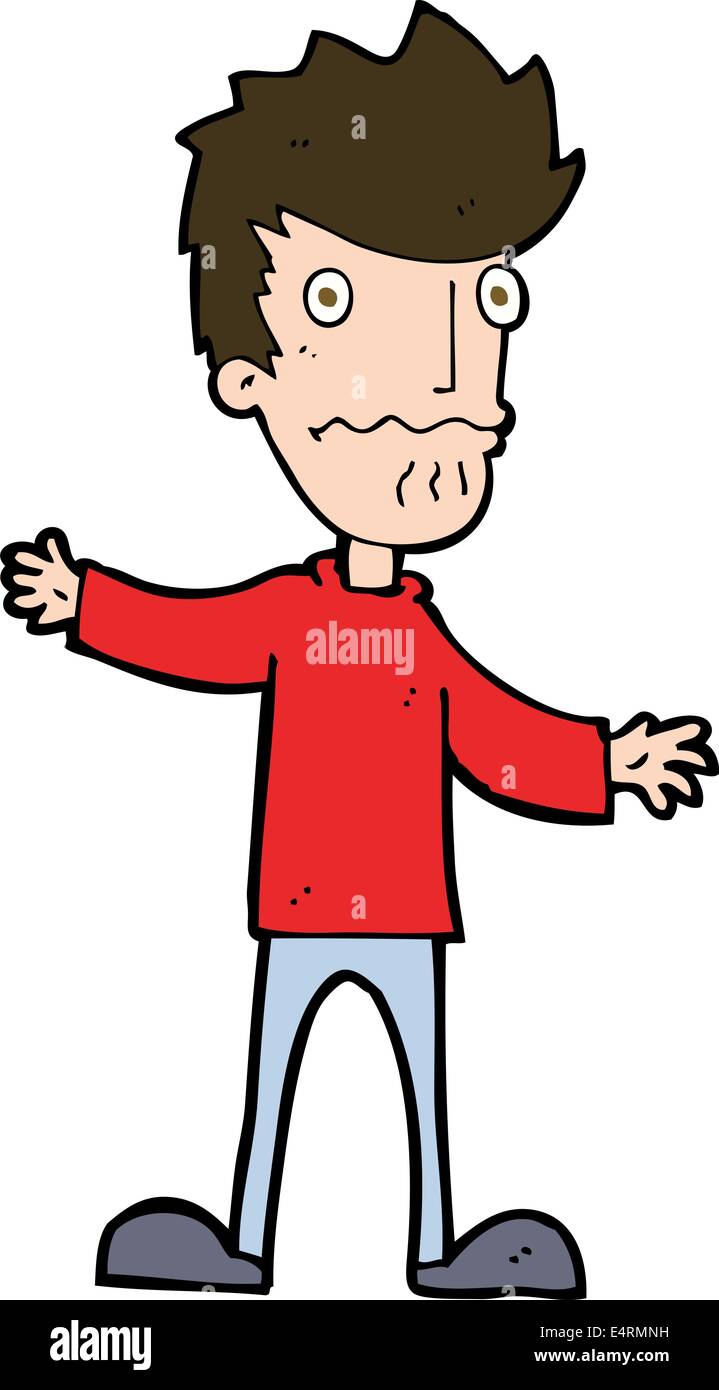 cartoon nervous man Stock Vector Image & Art - Alamy