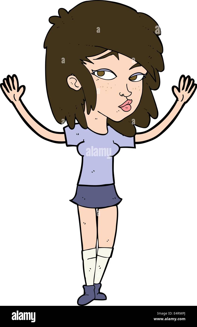 cartoon pretty girl Stock Vector Image & Art - Alamy