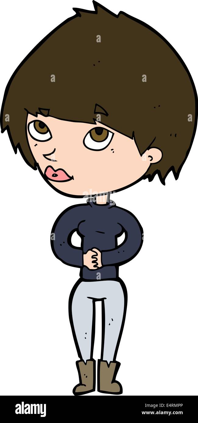 cartoon woman considering Stock Vector Image & Art - Alamy