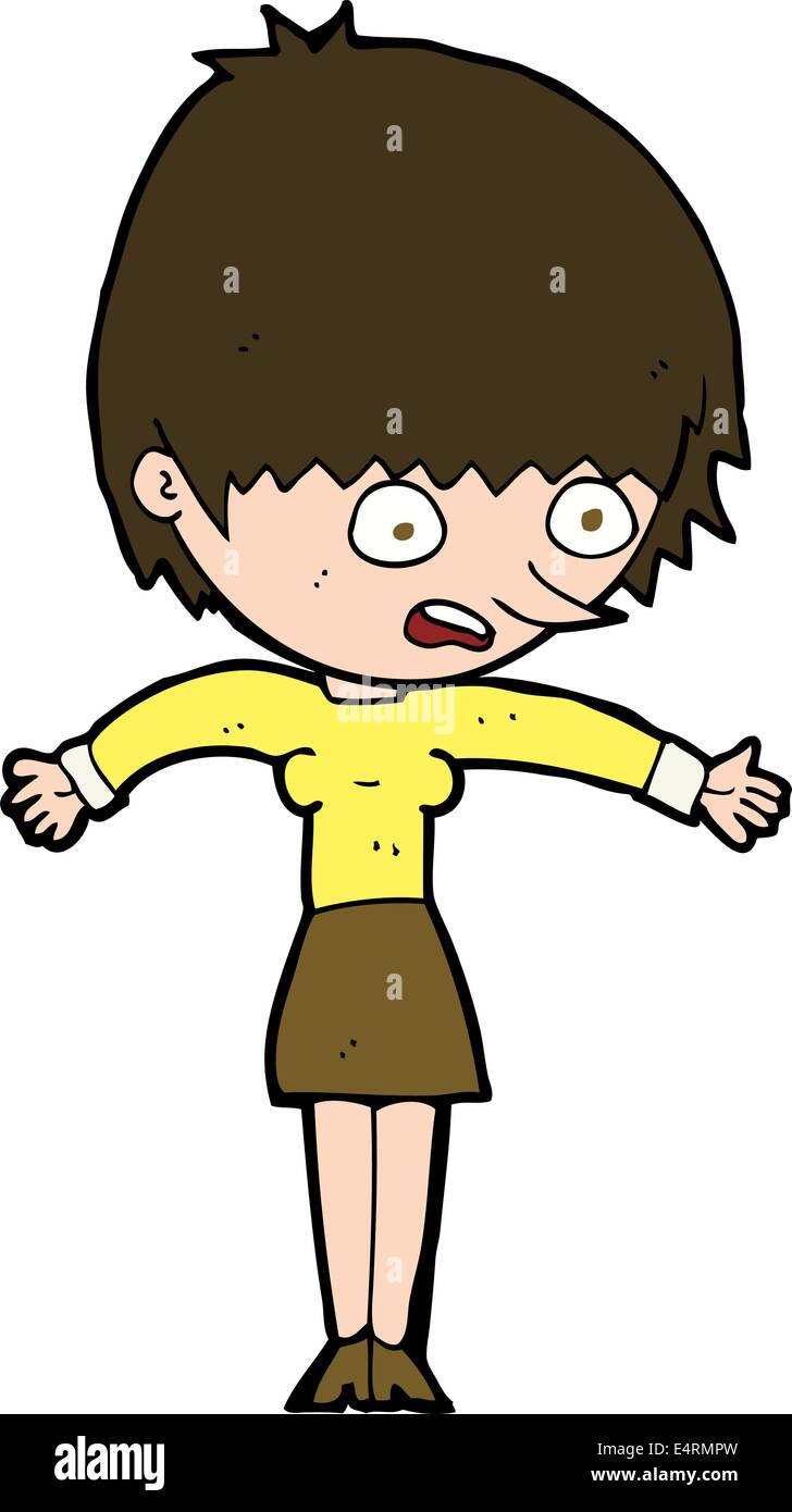 cartoon woman panicking Stock Vector Image & Art - Alamy