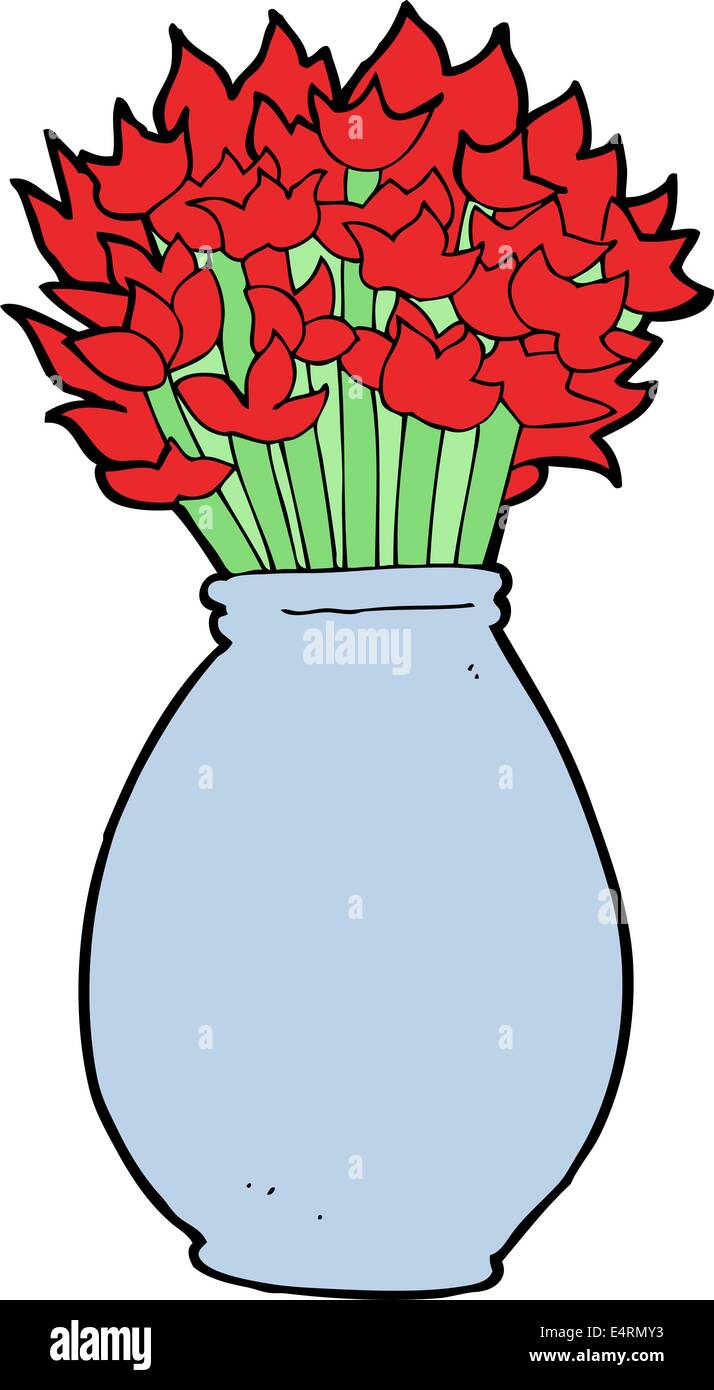 cartoon vase of flowers Stock Vector Image & Art - Alamy