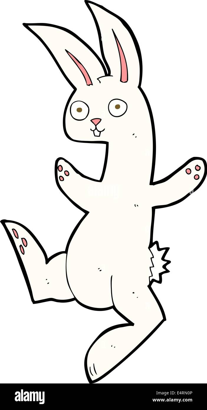 funny cartoon white rabbit Stock Vector Image & Art - Alamy