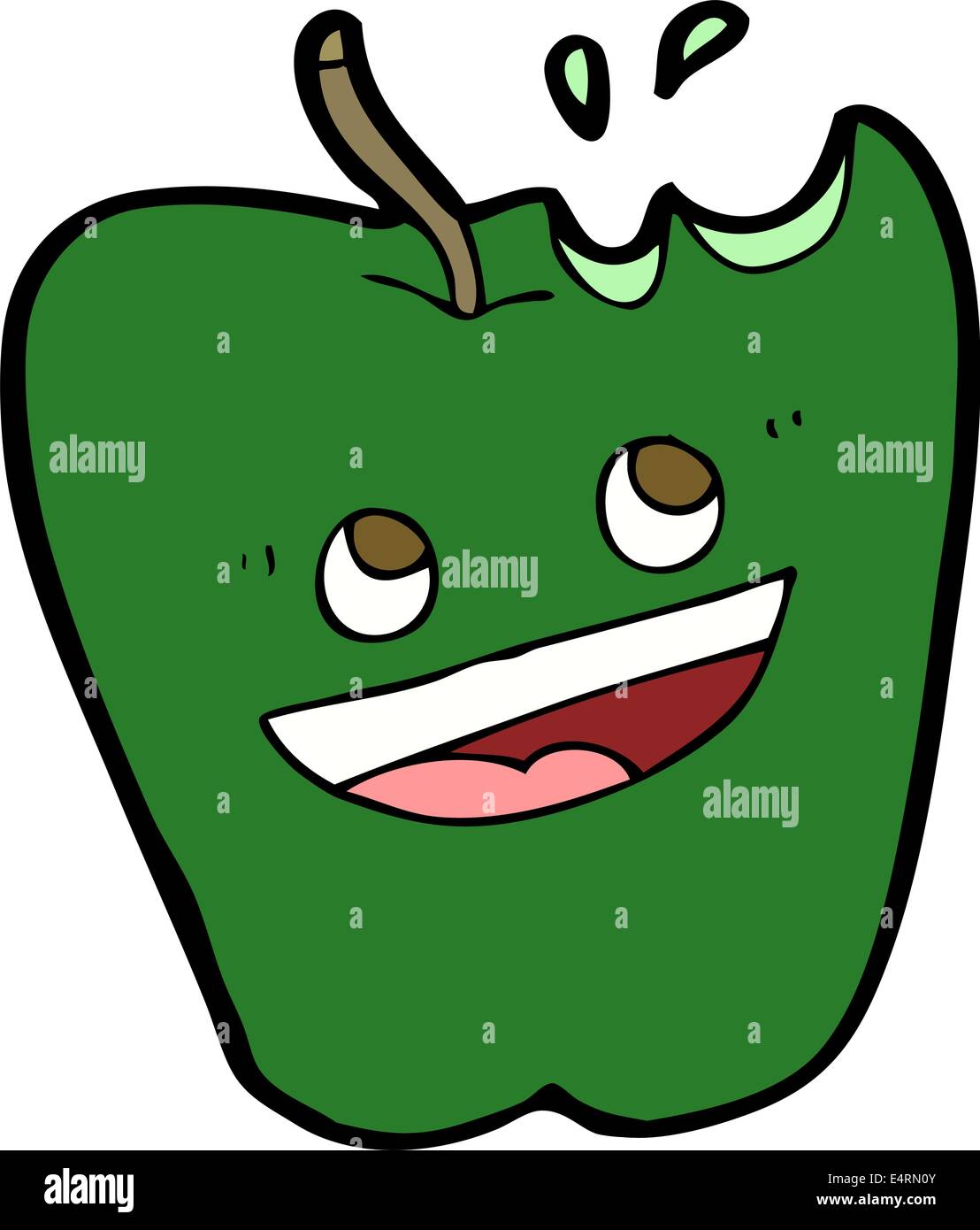 happy apple cartoon Stock Vector Image & Art - Alamy