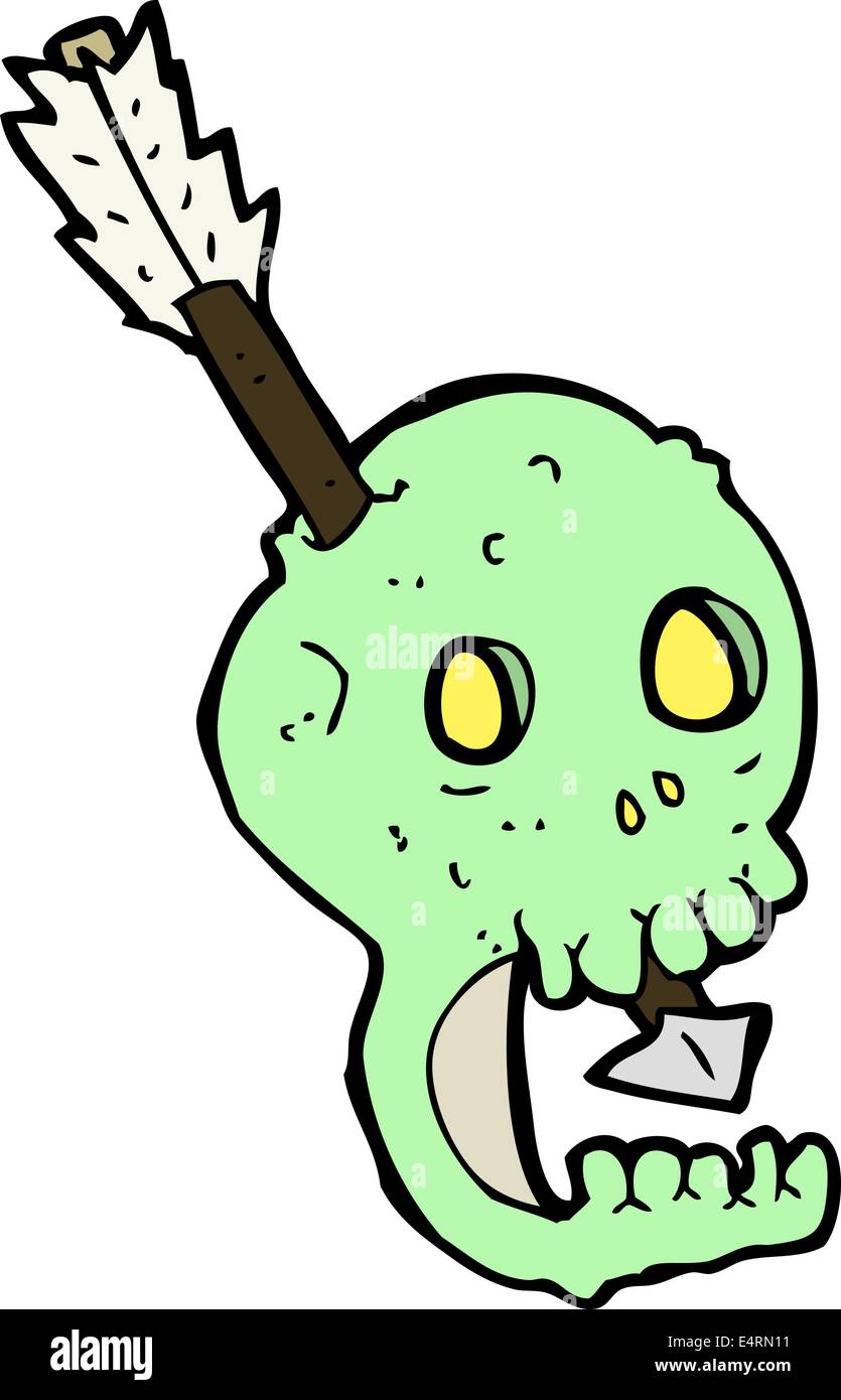 funny cartoon skull and arrow Stock Vector Image & Art - Alamy