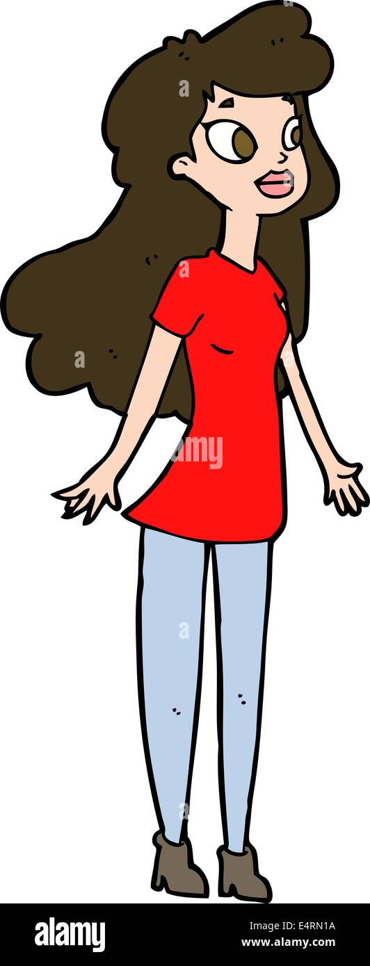 cartoon pretty girl Stock Vector Image & Art - Alamy