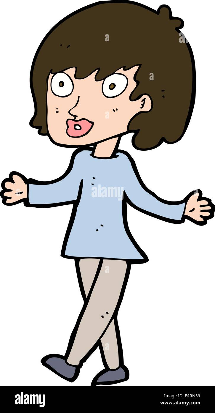cartoon woman with open arms Stock Vector Image & Art - Alamy