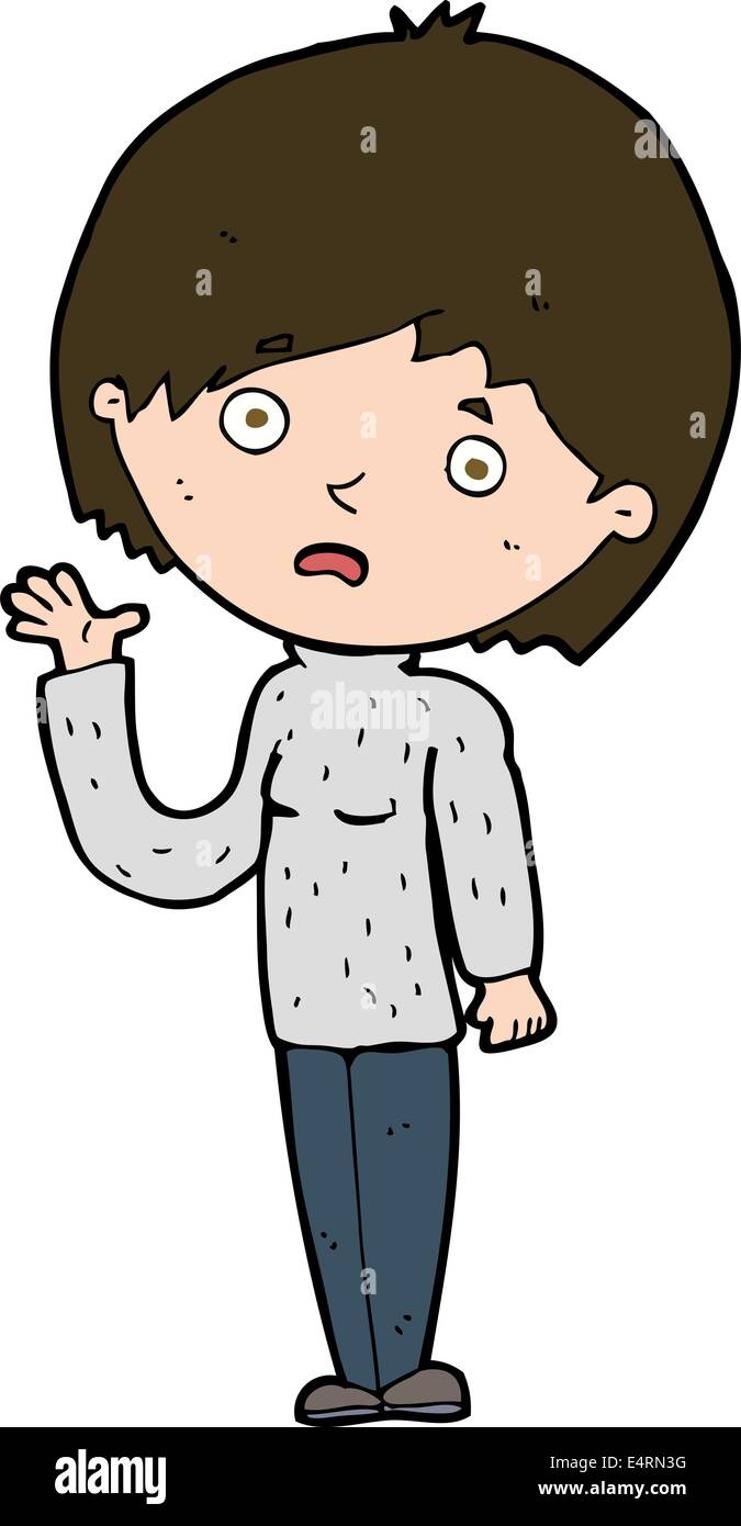 cartoon worried woman Stock Vector Image & Art - Alamy