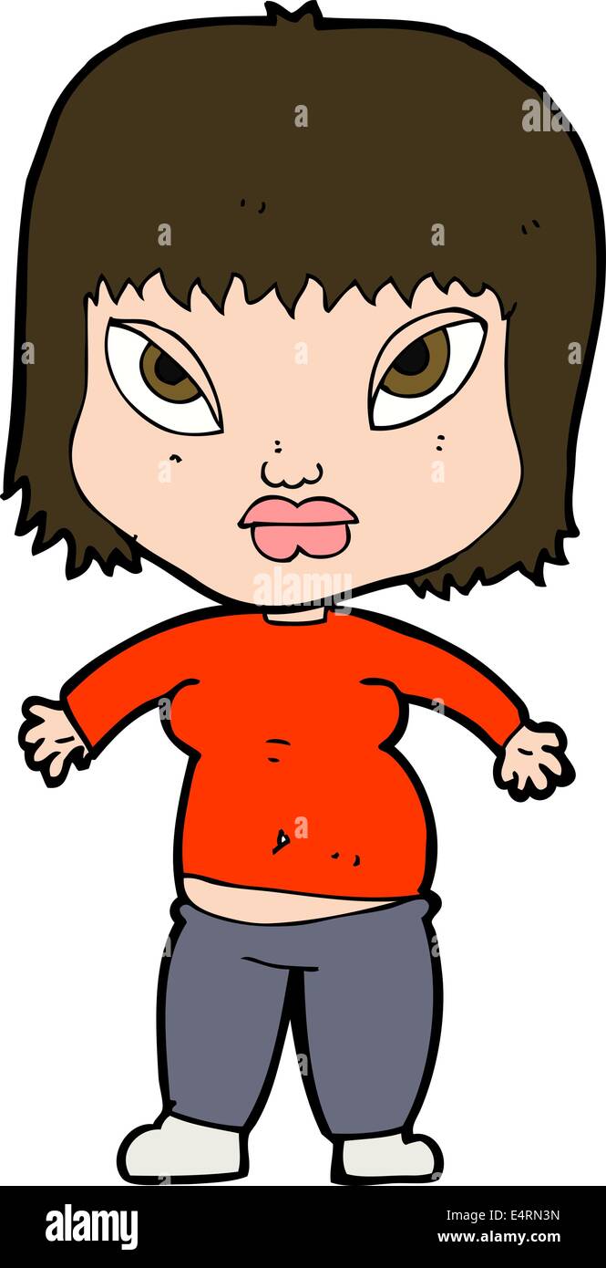 cartoon overweight woman Stock Vector Image & Art - Alamy