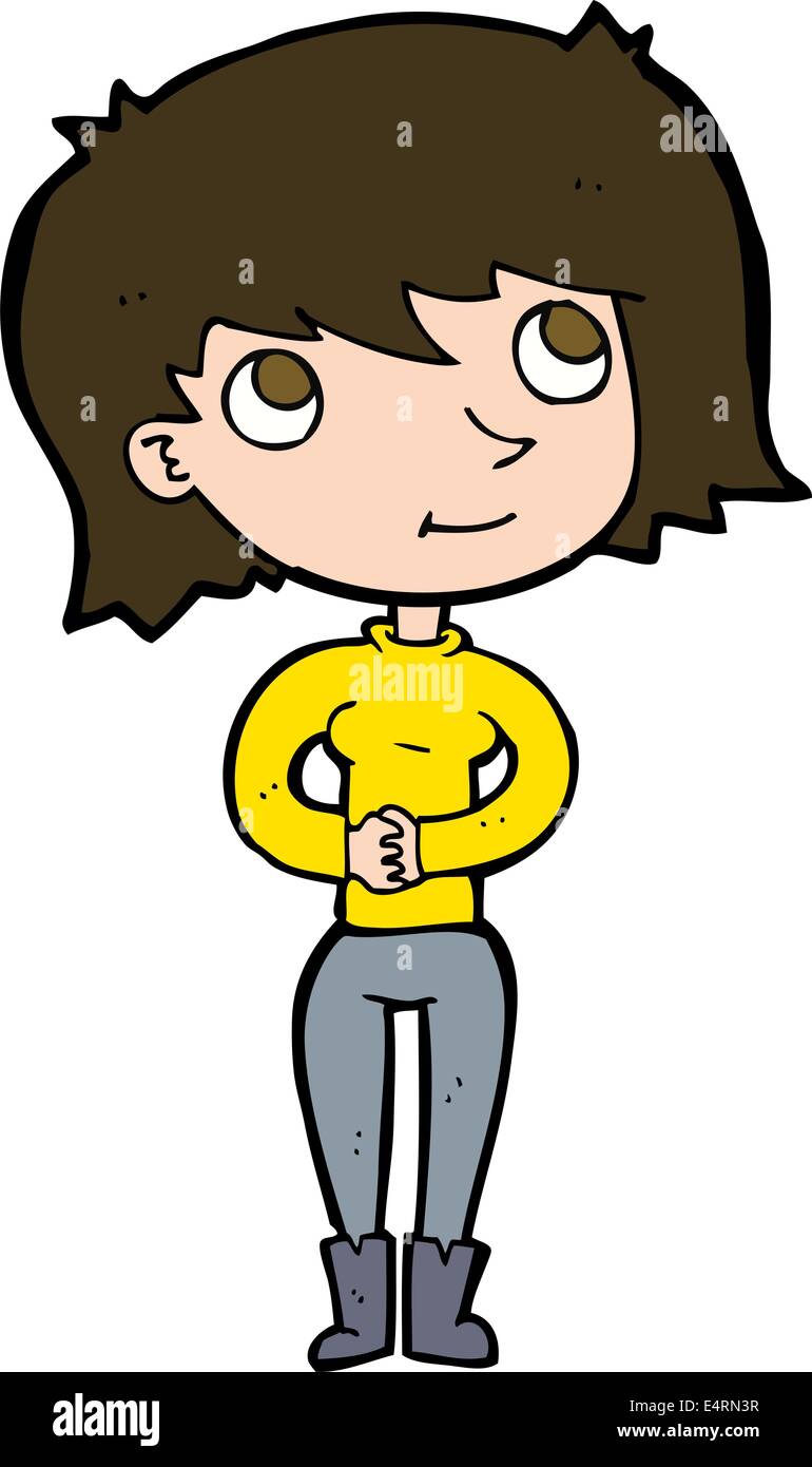 cartoon friendly woman Stock Vector Image & Art - Alamy