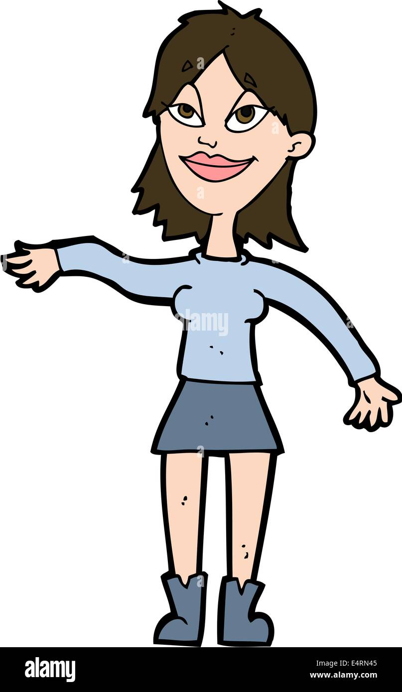 cartoon woman making hand gesture Stock Vector Image & Art - Alamy